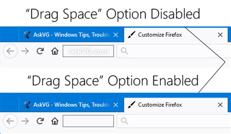 What Is The Use Of Drag Space Option In Firefox Customize Window AskVG