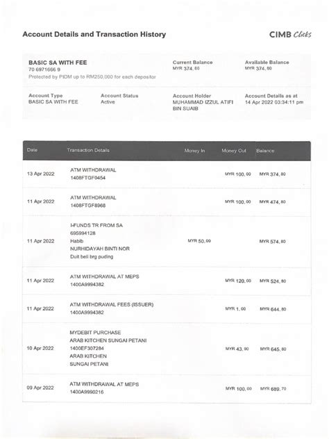 Statement Cimb Pdf