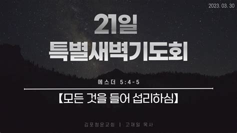 에스더 강해 모든 것을 들어 섭리하심 에스더 54 5 Youtube