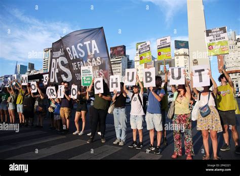 Buenos Aires Argentina March 3 2023 Global Climate Strike Young