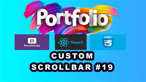 React Webportfolio Кастомный СкроллБар 19 Youtube