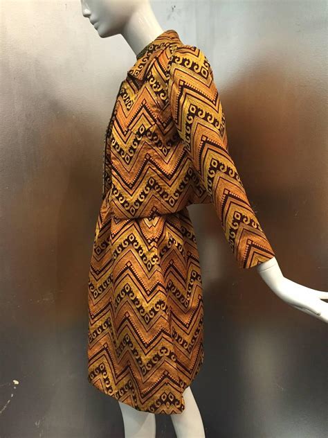1960s Oscar De La Renta Gold And Black Brocade Cocktail Suit W Sequin