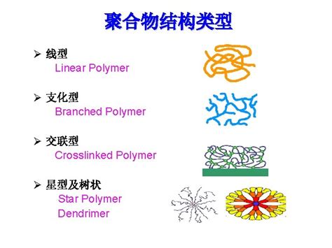 Linear Polymer Branched Polymer Crosslinked Polymer Star Polymer