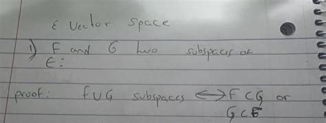 solved e vector space 1 f and g two subspaces of ϵ proof