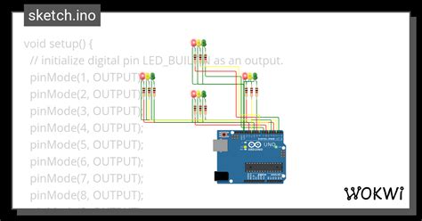 Lampu Merah Wokwi ESP32 STM32 Arduino Simulator