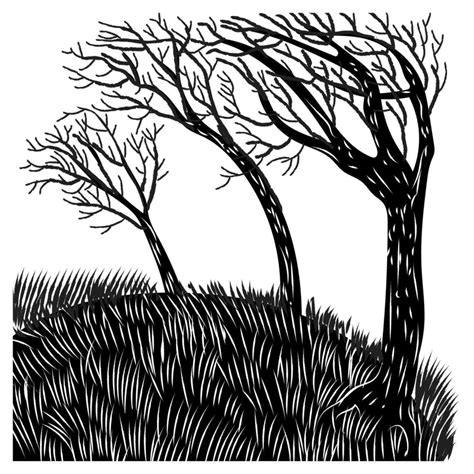 Landscape Silhouette Black And White