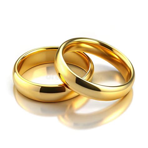 Pair Of Gold Wedding Rings Symbolizing Marriage And Eternal Love