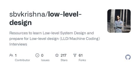 GitHub Sbvkrishna Low Level Design Resources To Learn Low Level System Design And Prepare For
