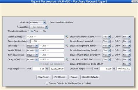 Purchase Request Report Certek Software