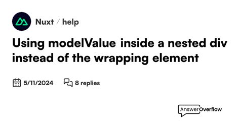 Using Modelvalue Inside A Nested Div Instead Of The Wrapping Element