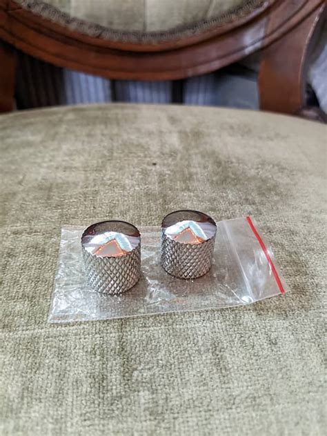 Fender Telecaster Knobs Chrome Push On Reverb