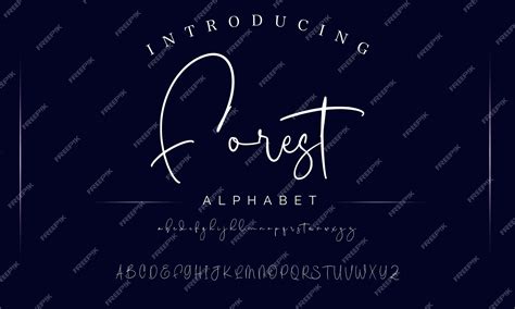 Premium Vector Hand Drawn Vector Alphabet Modern Monoline Signature Script Font Elegant