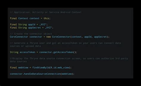 Wearable Api Thryve