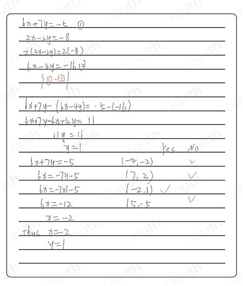 Solved For Each Ordered Pair Determine Whether It Is A Solution To