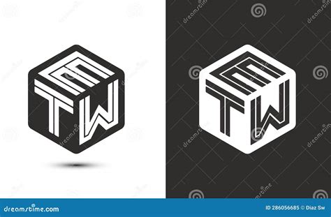 Diseño De Logotipo De Letra E Con Logotipo De Cubo Ilustrador