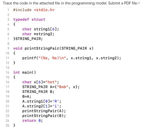 Solved Trace The Code In The Attached File In The