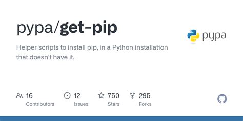 GitHub Pypa Get Pip Helper Scripts To Install Pip In A Python Installation That Doesn T Have It