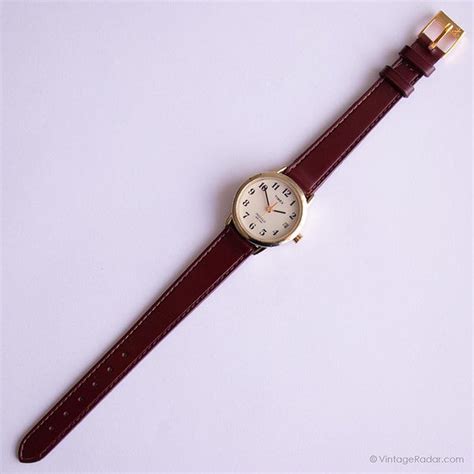 Vintage Timex Indiglo WR30M Watch for Ladies | Red Strap Quartz Watch ...