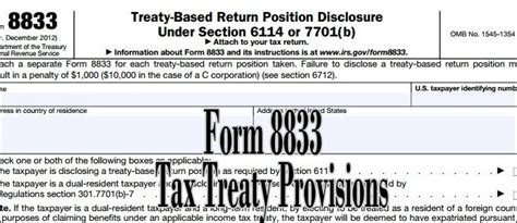 Tax Treaty Irs Form 8833 International Tax Attorney San Diego