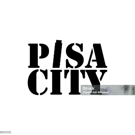 피사 시 네거티브 스페이스 타이포그래피 텍스트 디자인 이미지 건설 산업에 대한 스톡 벡터 아트 및 기타 이미지 건설 산업 건축 검은색 Istock