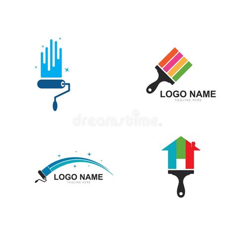 Ejemplo Del Icono Del Vector De Logo Template De La Brocha Ilustración