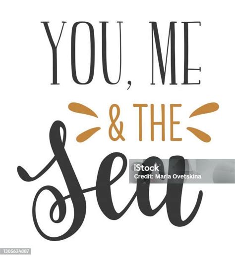 당신 나와 바다카드 배너 포스터 머그잔 노트북 스크랩북 베개 케이스와 옷 디자인에 대한 계절 여름 따옴표와 문구를 손으로 쓴 계절에 대한 스톡 벡터 아트 및 기타 이미지