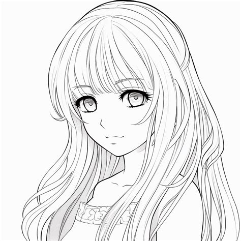 Chica Anime Vector Para Colorear 53 OFF Promovex Br