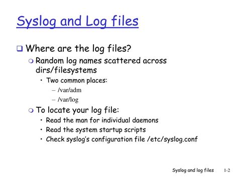 ppt syslog and log files powerpoint presentation free download id