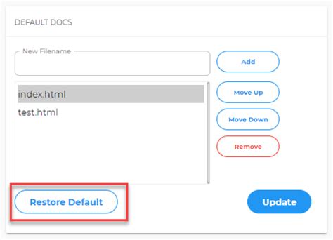 Changing IIS Settings Default Documents Foundation Netfirms
