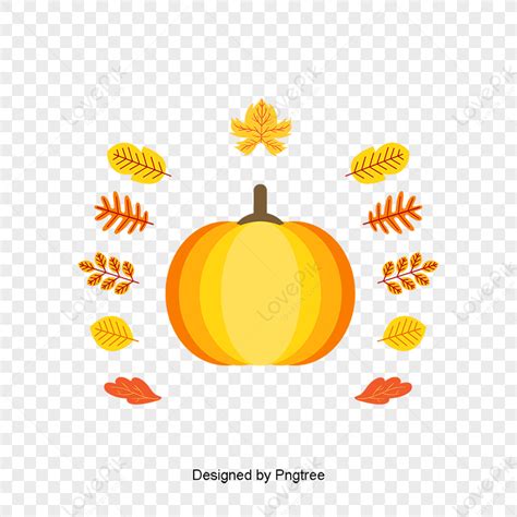 간단한 만화 가을 판촉 디자인 배너 가을 호박 외딴 Png 일러스트 무료 다운로드 Lovepik