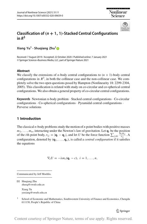 Classification Of N 1 1 Stacked Central Configurations In R 3