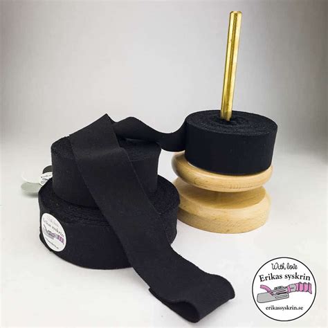Knit Binding Interlock Black Erikas Syskrin