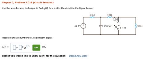 Solved Chapter 7 Problem 7018 Circuit Solution Use The