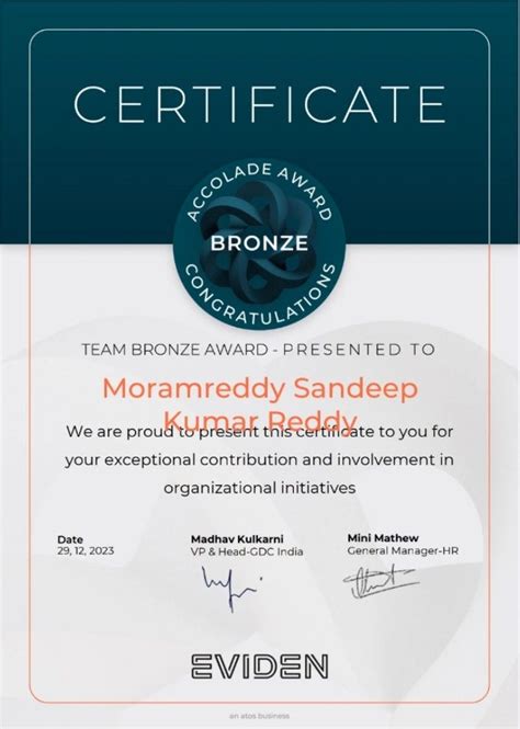 Eviden Moramreddy Sandeep Kumar Reddy