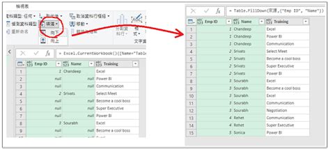 列轉行系列 在 Excel 中將列轉換為行 使用Table Column