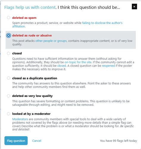 Inconsistencies And Incoherences With The New Flag Dialog Meta Stack