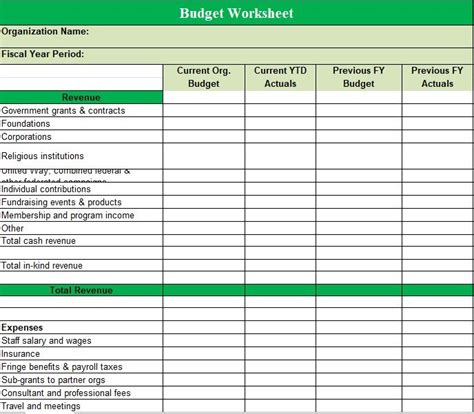 Free Excel Templates For Nonprofit Accounting