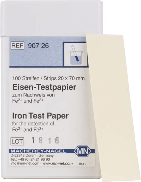 Iron Test Paper Vendart Diagnostics