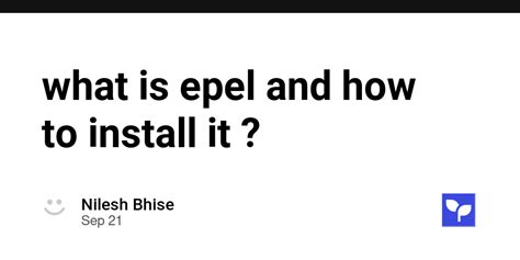 What Is Epel And How To Install It Debug School