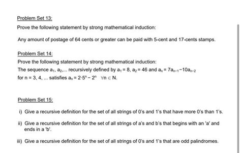 Solved Problem Set Prove The Following Statement By Chegg
