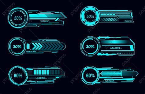 sci fi interface vector png images hud futuristic vector loading bars