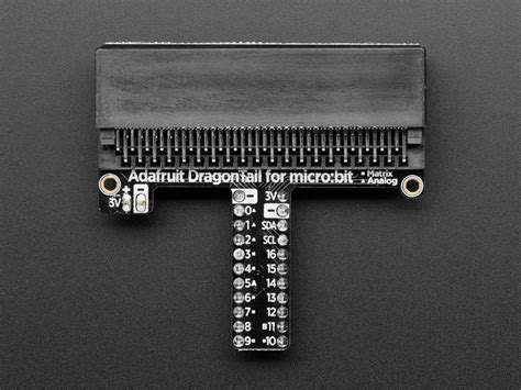 adafruit dragontail micro bitille täysin koottu opencircuit