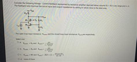 Solved For The Circuit Shown Below Assuming Lambda 0 The