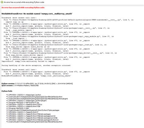 SUEWS Advanced Generates Error With Updated QGIS And Panda Packages Issue UMEP Dev UMEP