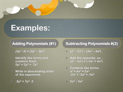 PPT Adding And Subtracting Polynomials PowerPoint Presentation Free Download ID