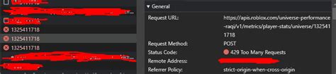 Very Frequent 429 Timeout Status Codes On For Performance Tab Apis