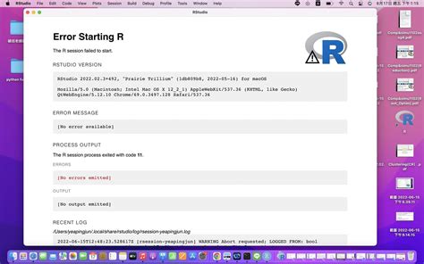 Error Starting R Code Mac RStudio IDE Posit Community