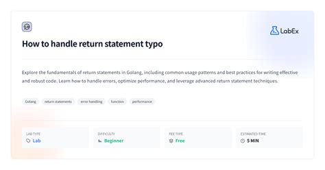 How To Handle Return Statement Typo Labex