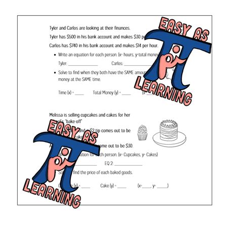 Linear Function Word Problems — Easy As Pi Learning