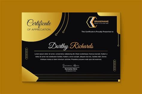 Premium Vector | Restaurant certificate design template